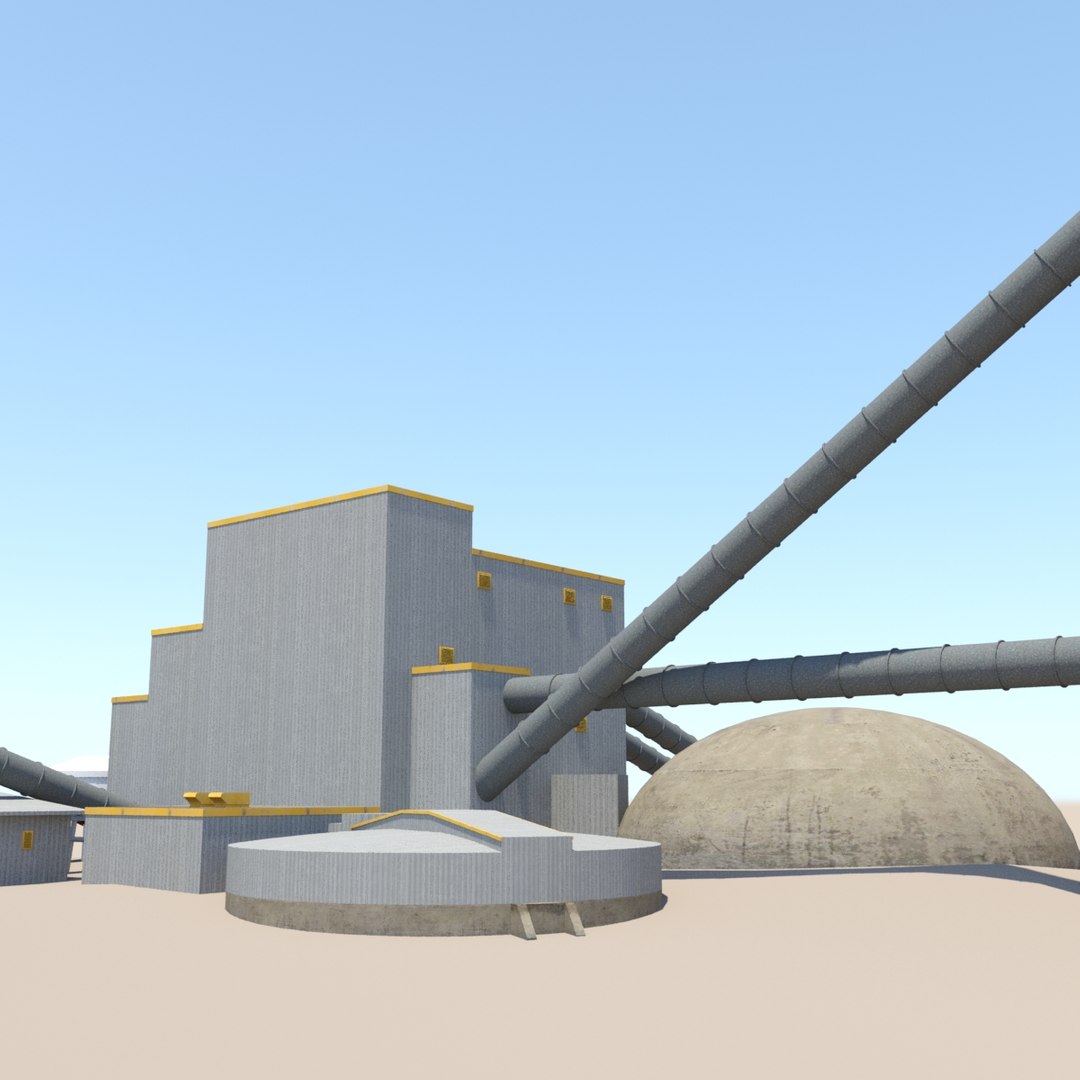 Industrial Processing Units Buildings 3d 3ds