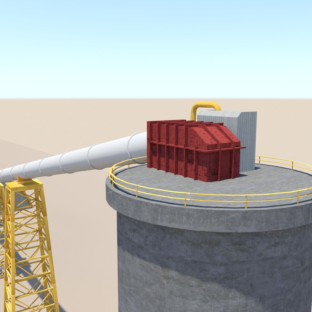 Industrial Processing Units Buildings 3d 3ds