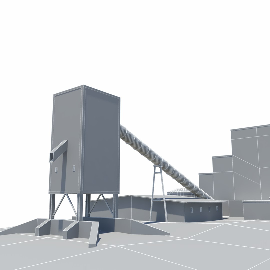Industrial Processing Units Buildings 3d 3ds