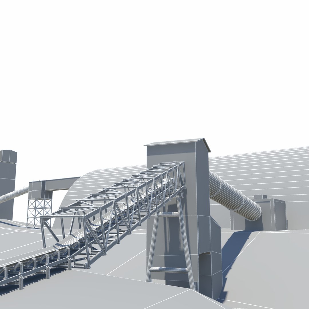 Industrial Processing Units Buildings 3d 3ds