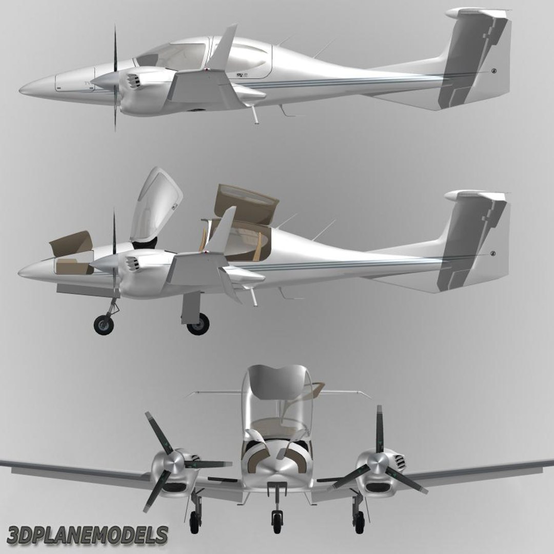 Diamond Da42 Twin Star 3d Model