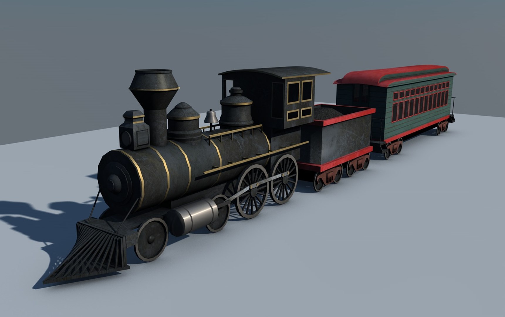 3d train steam engine