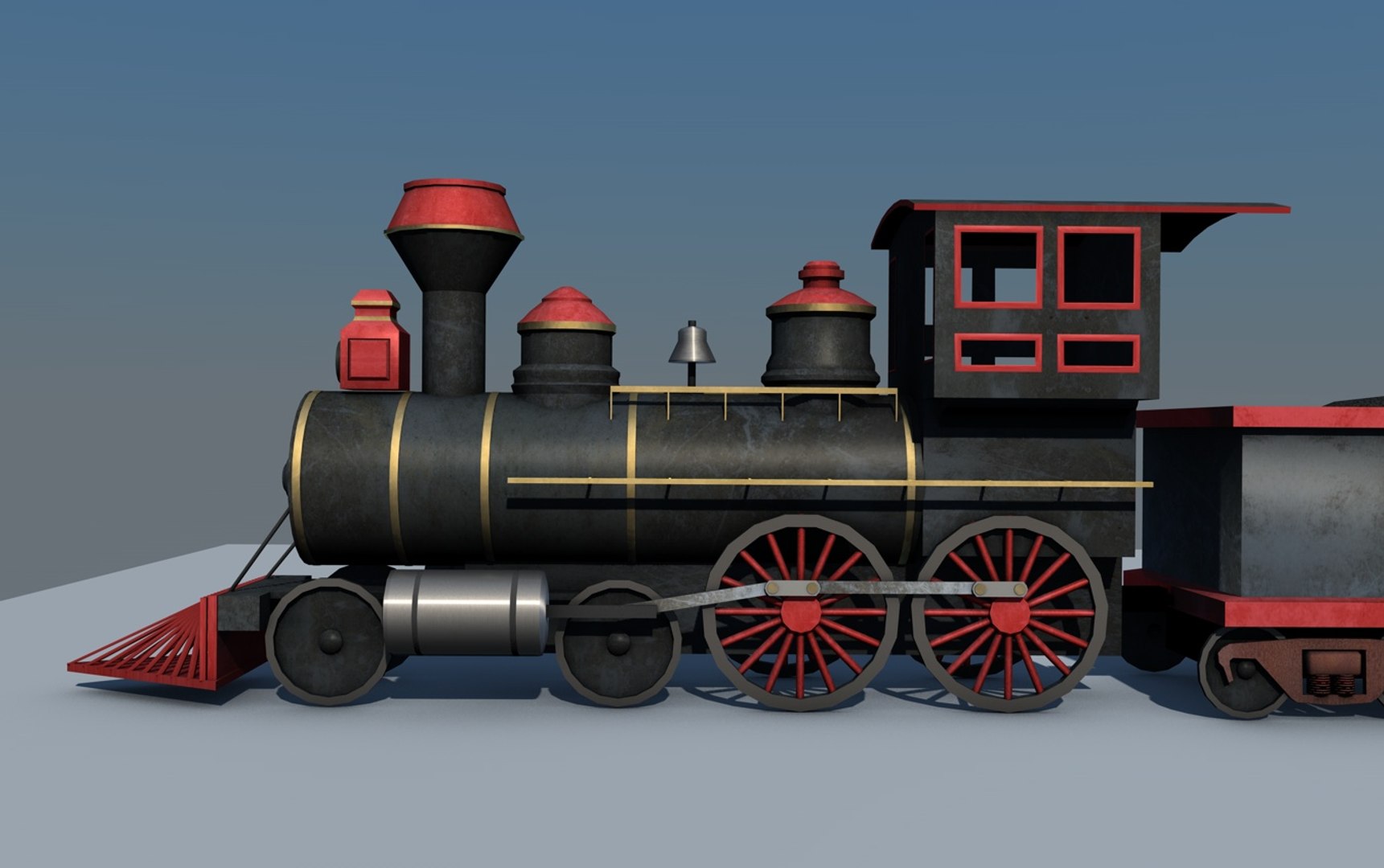 3d train steam engine