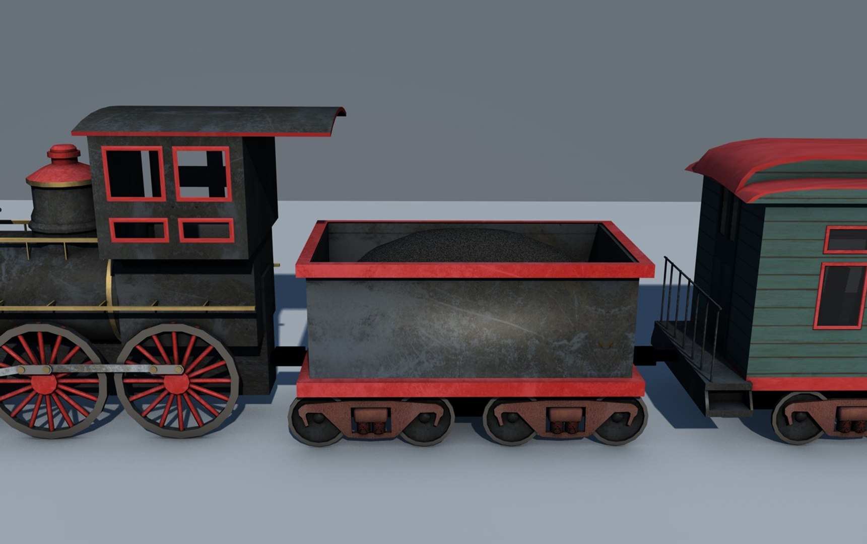 3d train steam engine