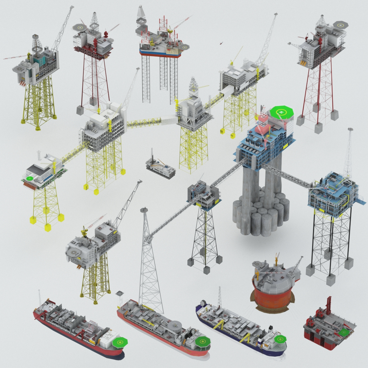 Oil rig platform fpso 3D model - TurboSquid 1194360