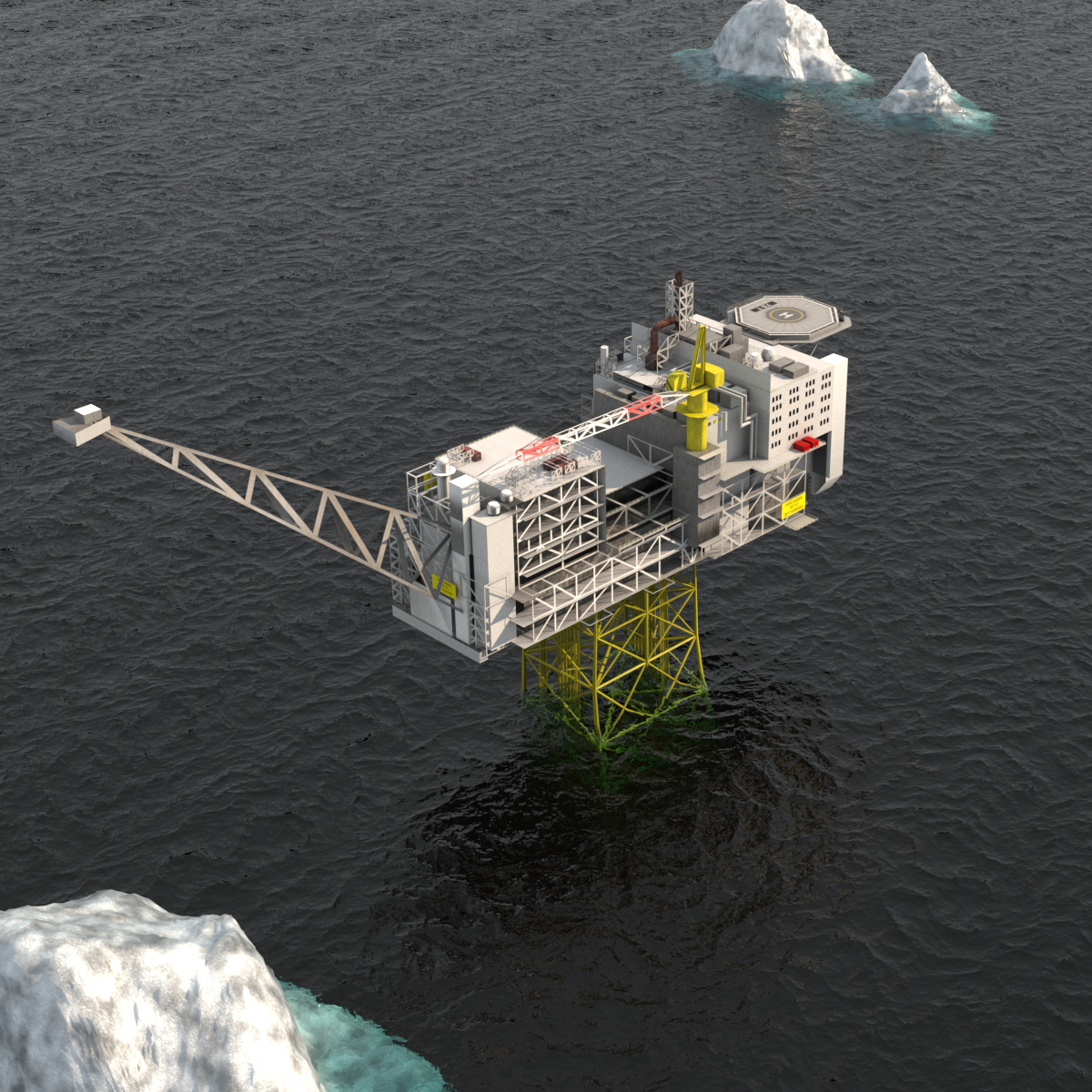 Oil rig platform fpso 3D model - TurboSquid 1194360