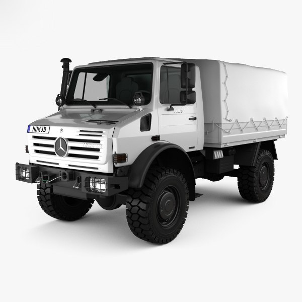 modelo 3d Mercedes-Benz Unimog U4000 Camión con dosel de plataforma ...