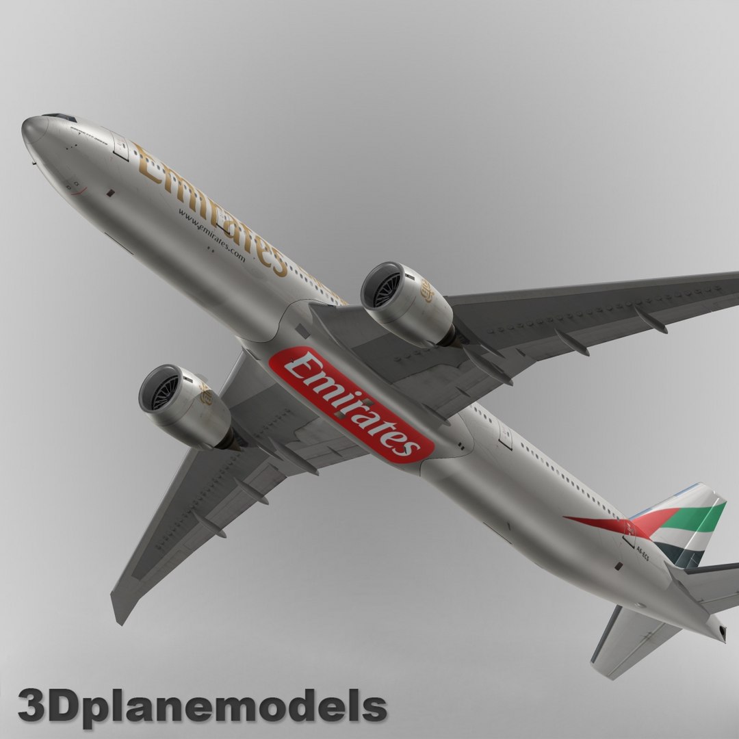 3d Boeing 777-300er Aircraft Landing