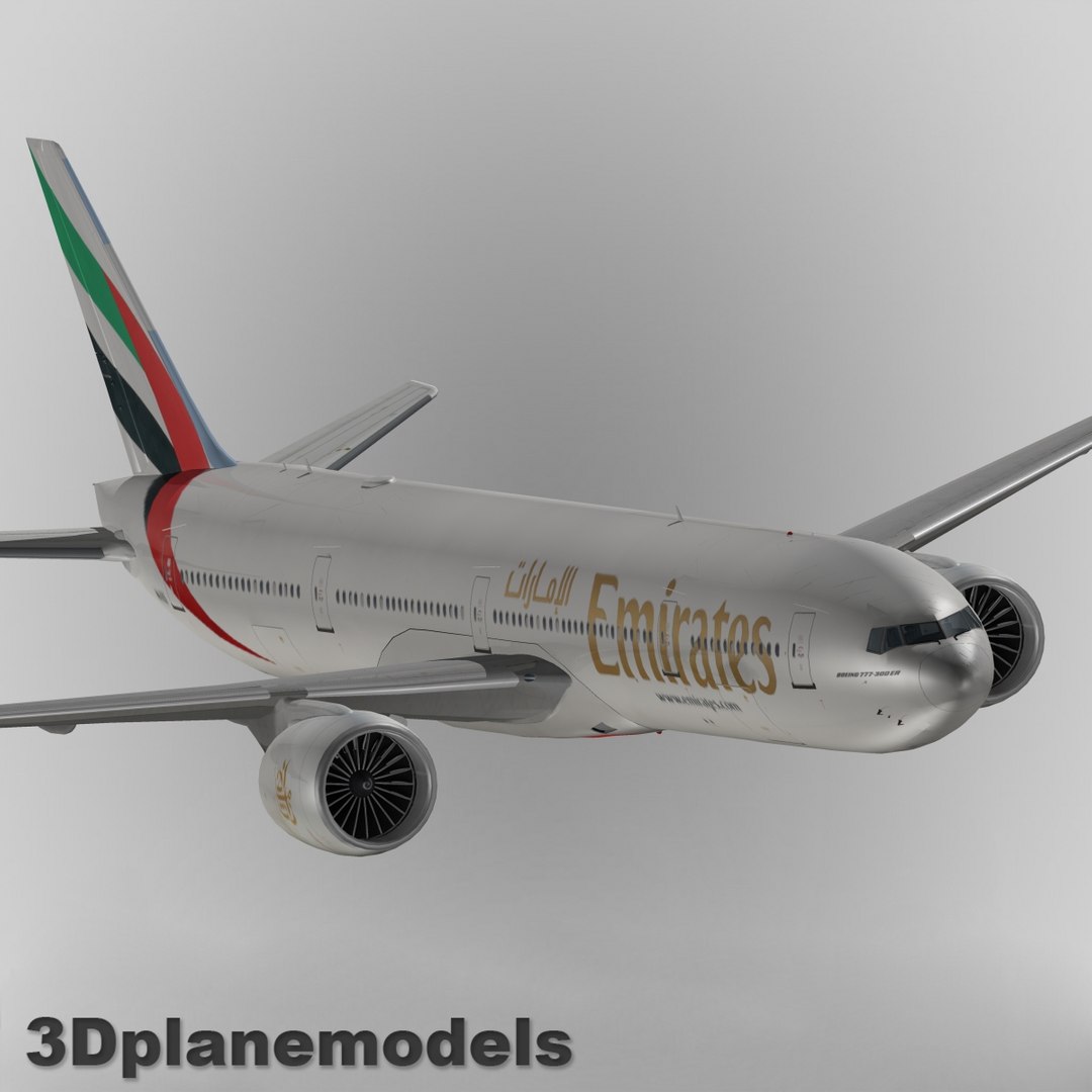 3d Boeing 777-300er Aircraft Landing