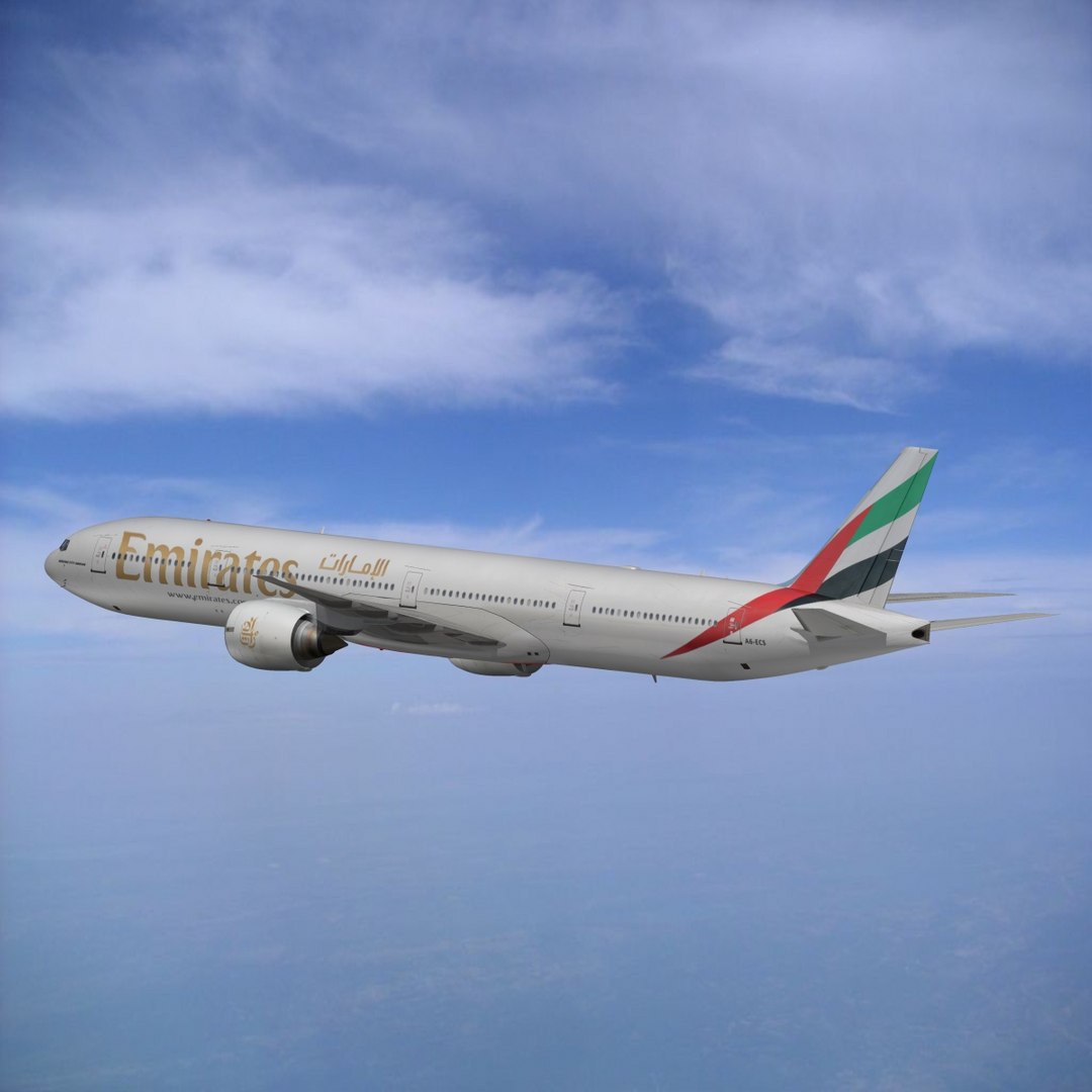 3d Boeing 777-300er Aircraft Landing