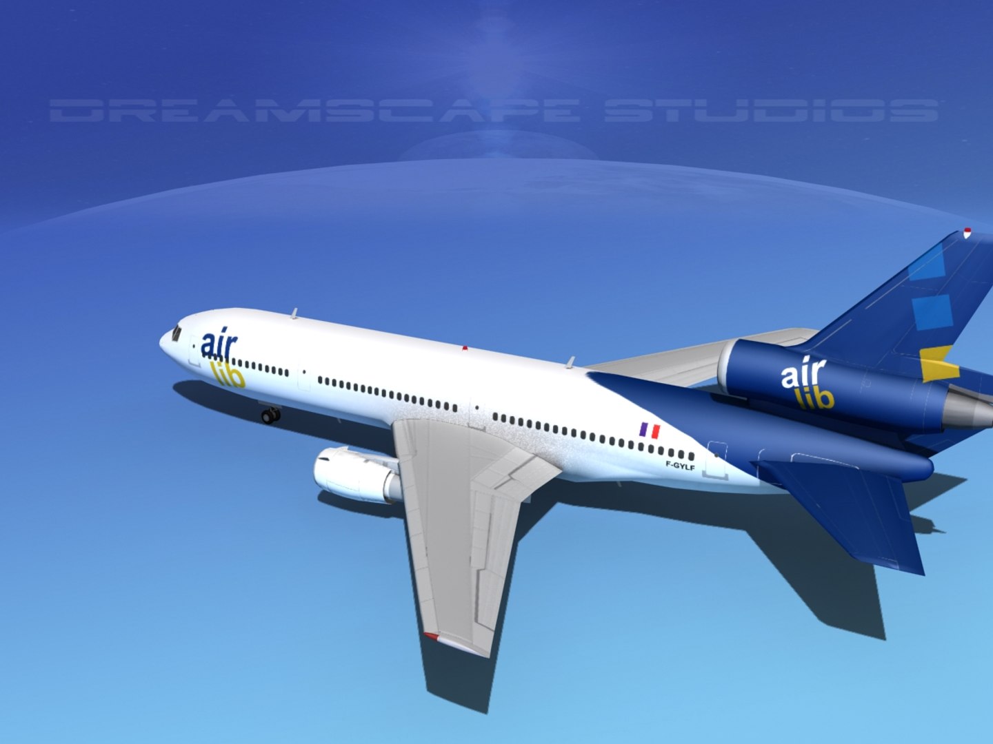 3d Douglas Dc-10