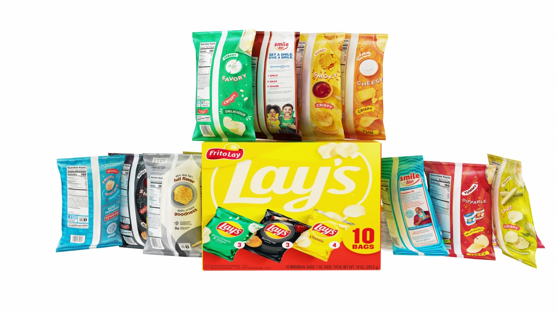 Doritos Lays Ruffles Collection 59 In 1 3D Model - TurboSquid 2297452