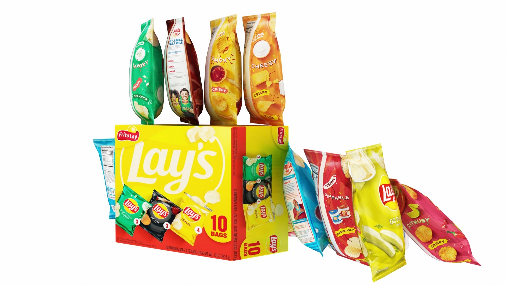 Doritos Lays Ruffles Collection 59 In 1 3D Model - TurboSquid 2297452