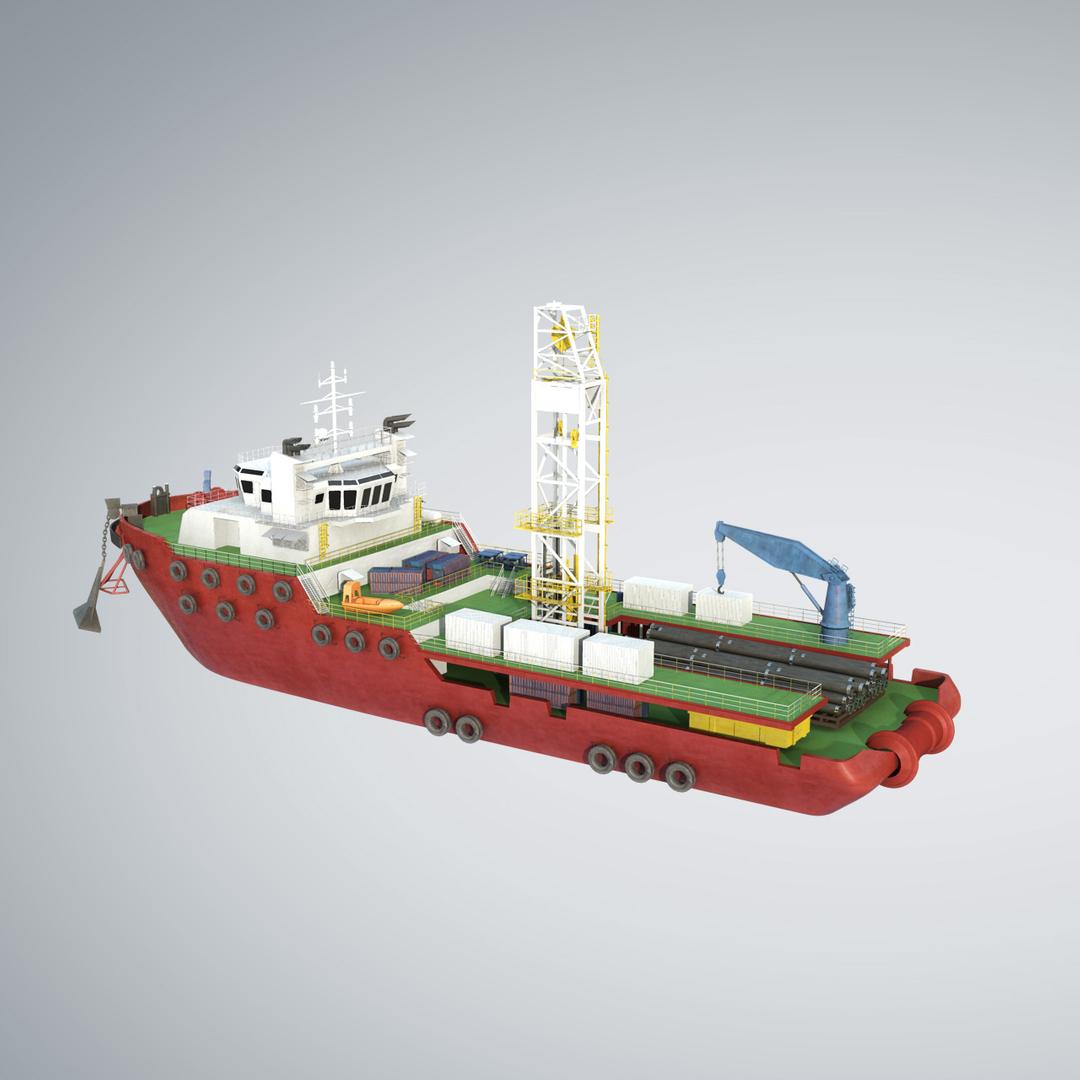 3d Model Vessel Offshore Supply