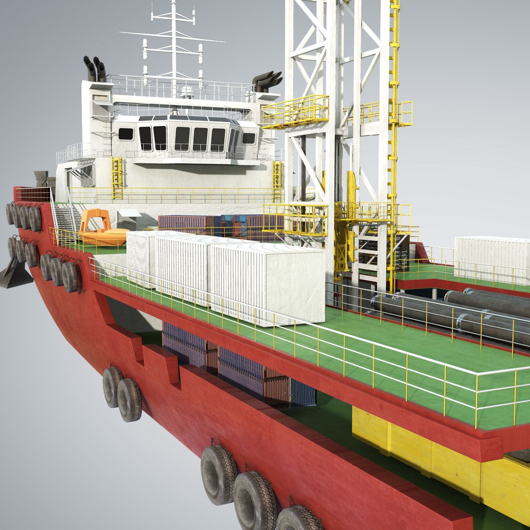 3d Model Vessel Offshore Supply