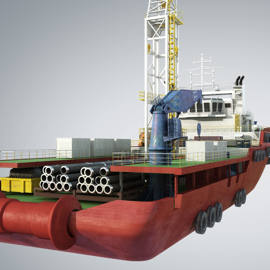 3d Model Vessel Offshore Supply