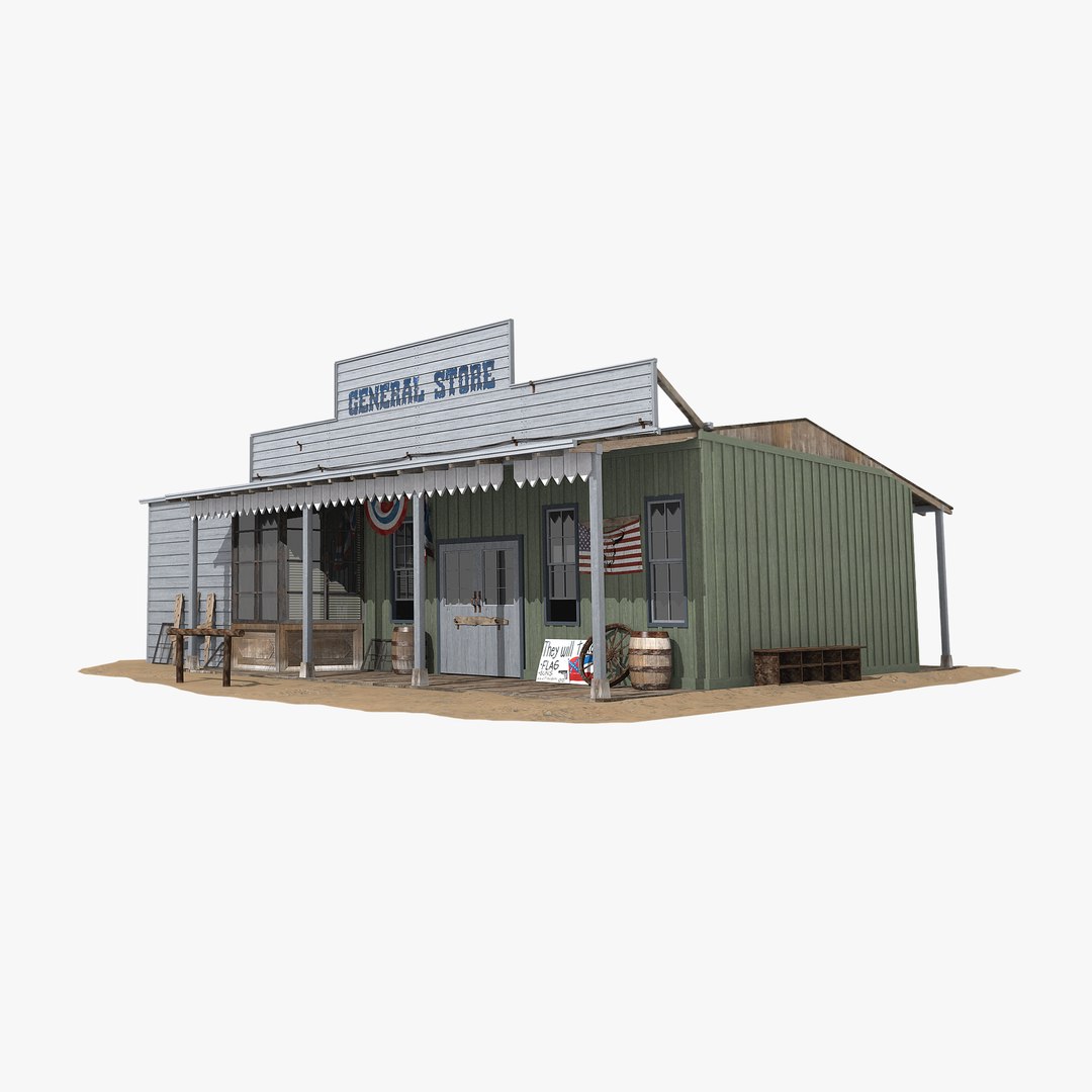 Western General Store 3D Model - TurboSquid 1603764