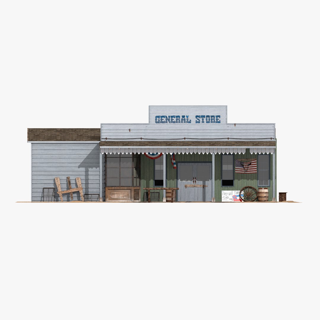 Western General Store 3D Model - TurboSquid 1603764