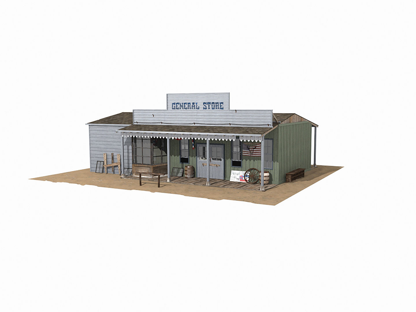 Western General Store 3D Model - TurboSquid 1603764