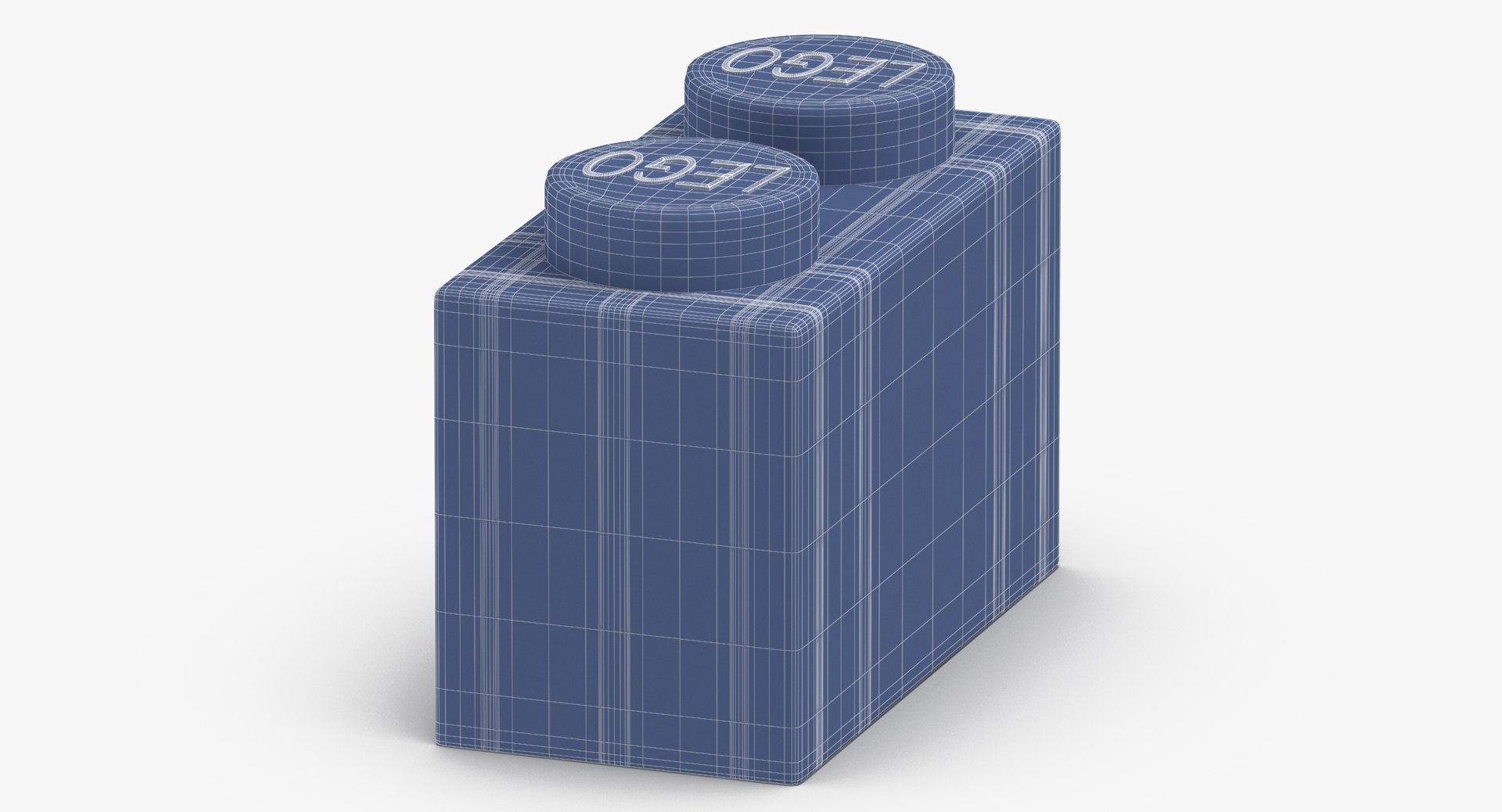 Lego brick 1x2 dark model - TurboSquid 1409555