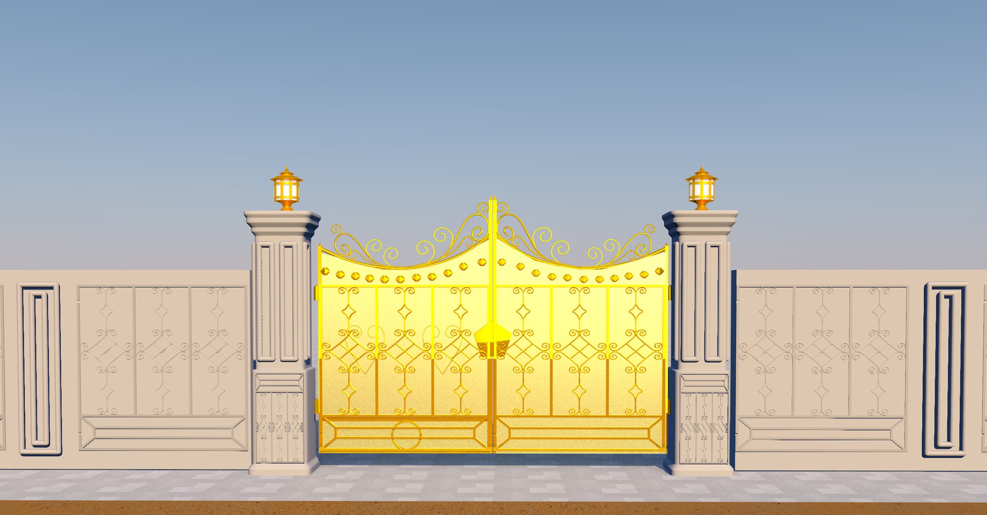 3D Gate For A House Model - TurboSquid 1984653