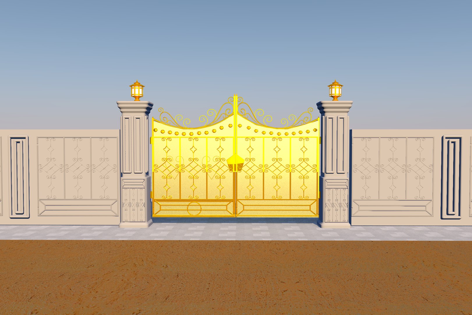3D Gate For A House Model - TurboSquid 1984653