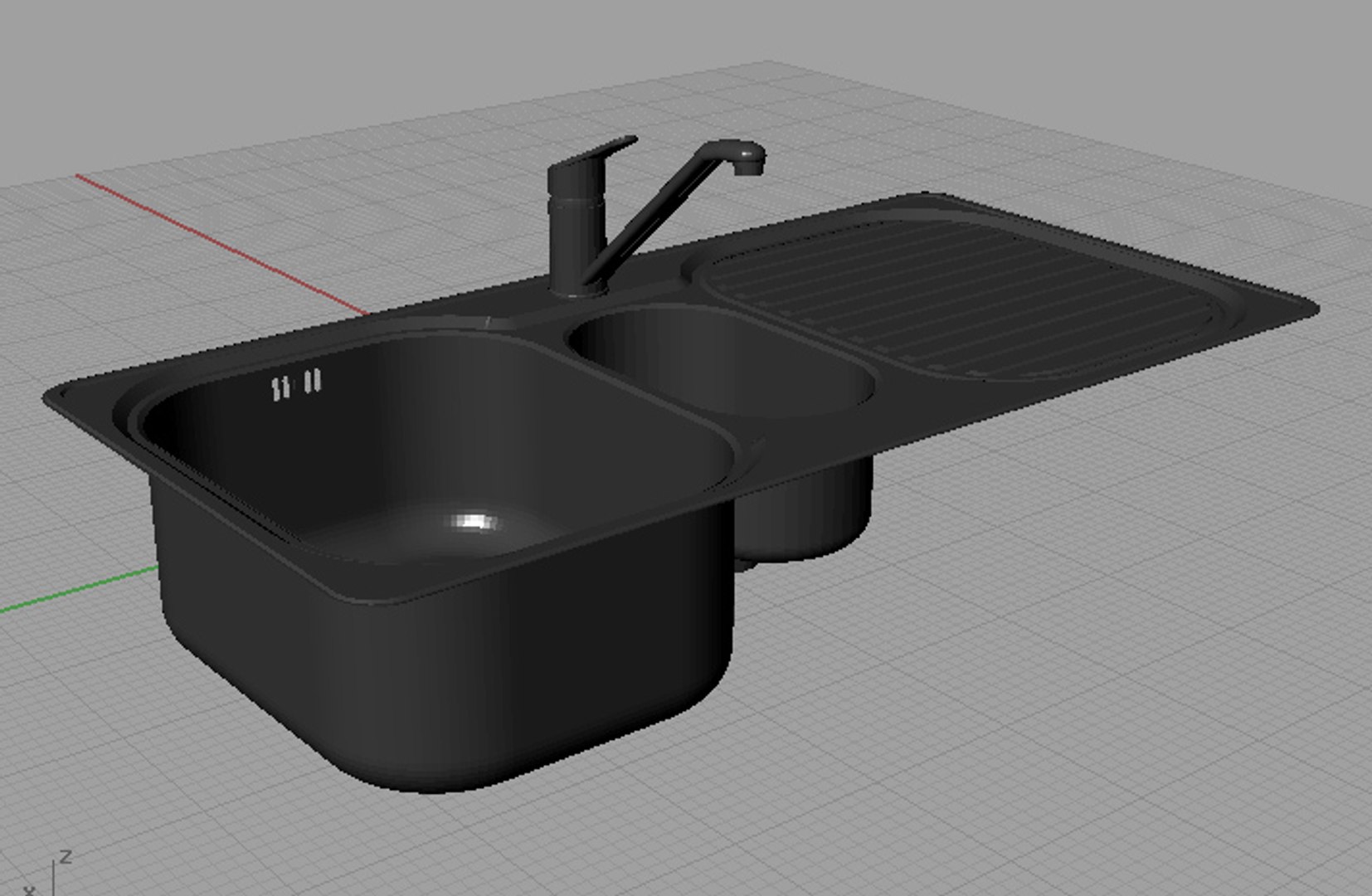 3d Kitchen Sink Built Model