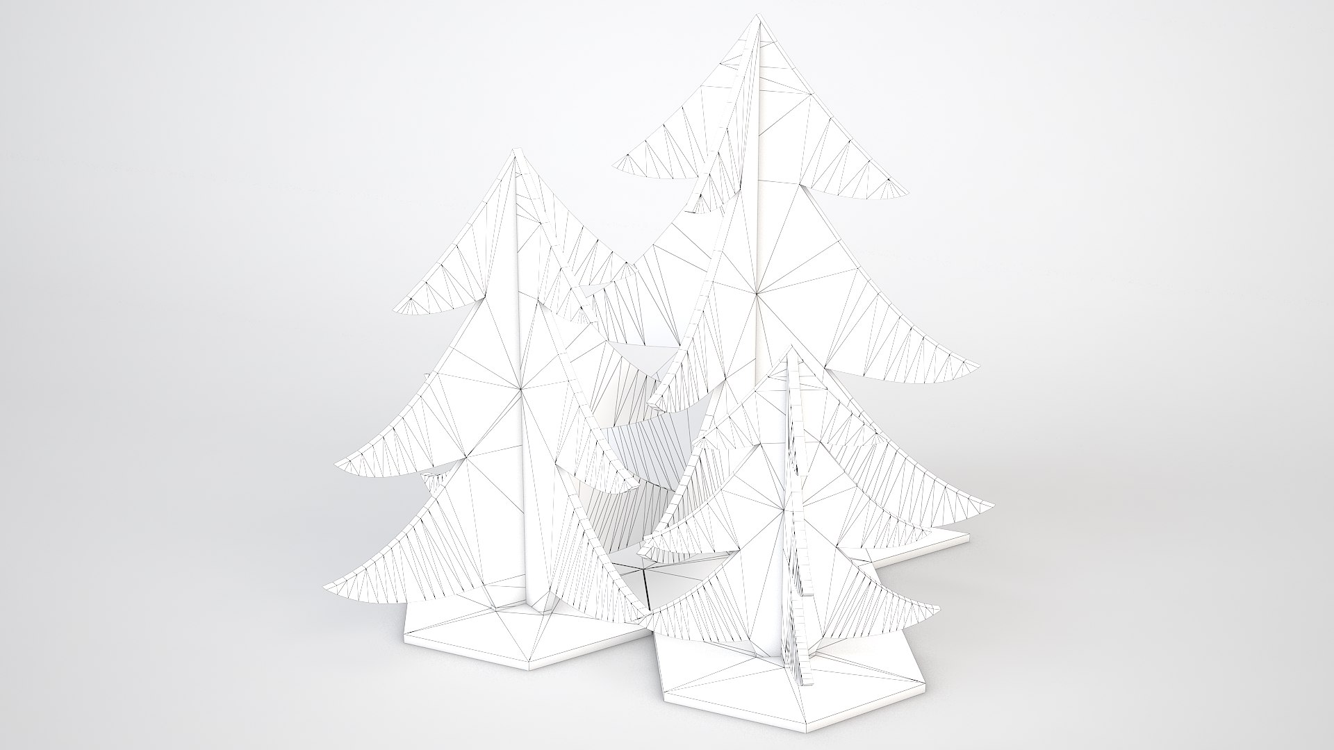 3D Wooden Christmas Trees Model - TurboSquid 1999814