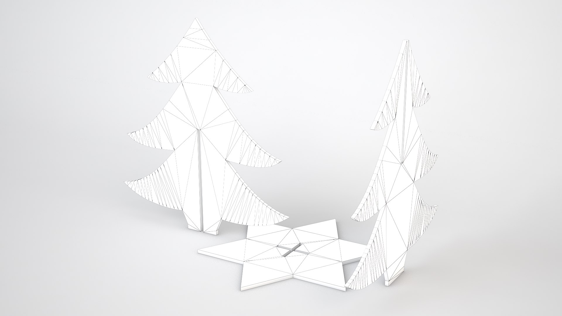 3D Wooden Christmas Trees Model - TurboSquid 1999814