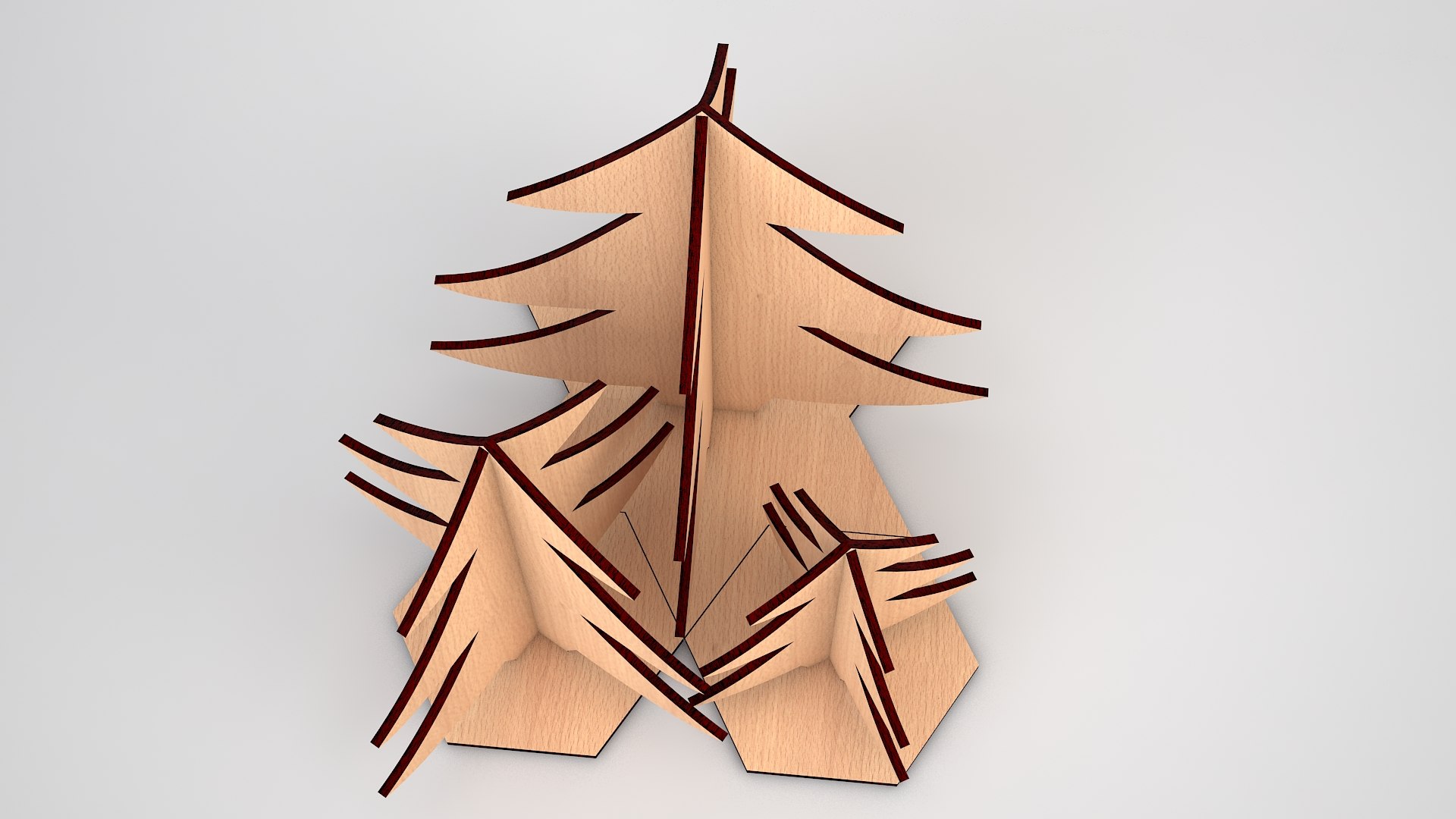 3D Wooden Christmas Trees Model - TurboSquid 1999814