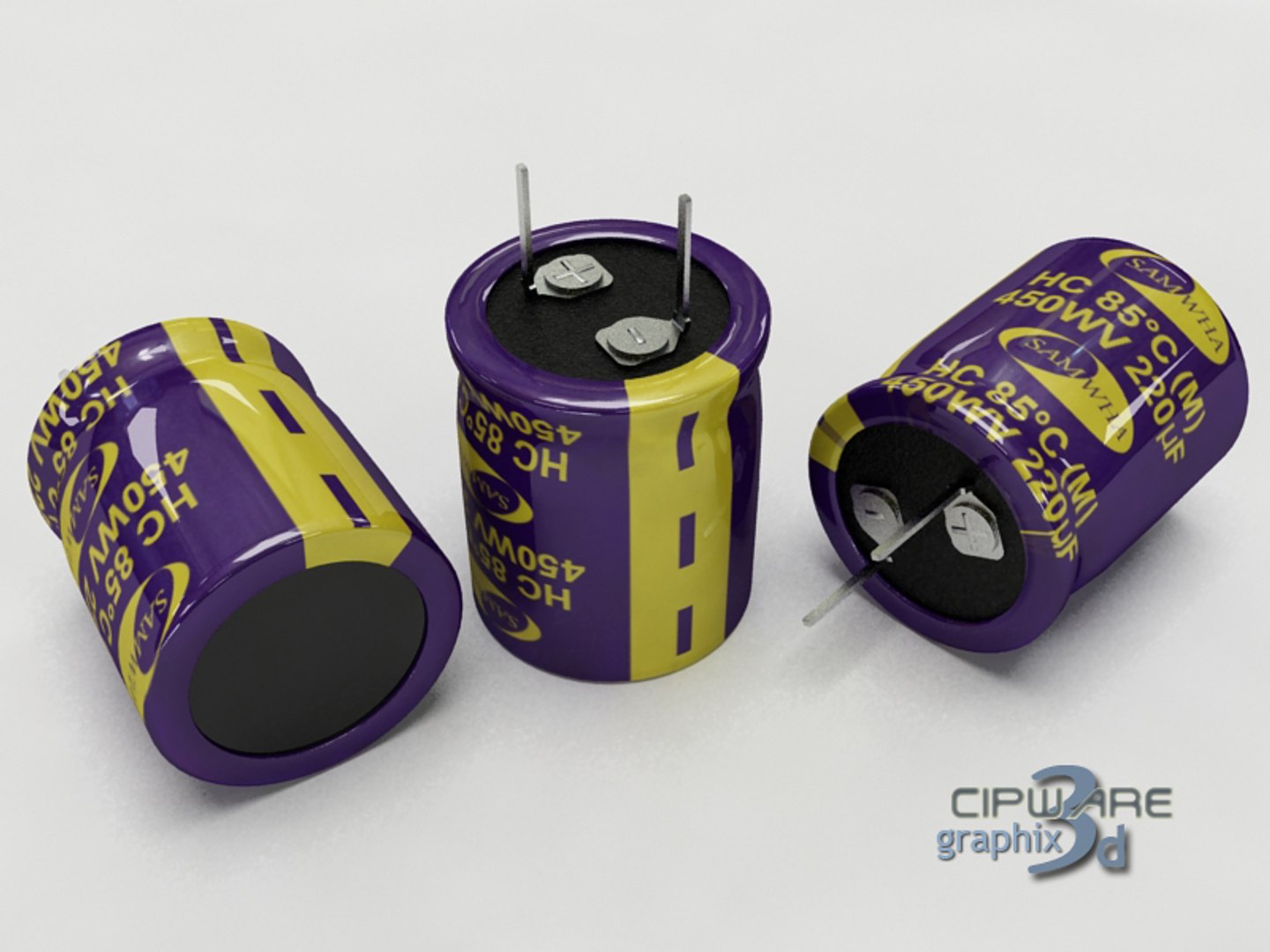 Electrolitical Capacitor V 2 3d Obj