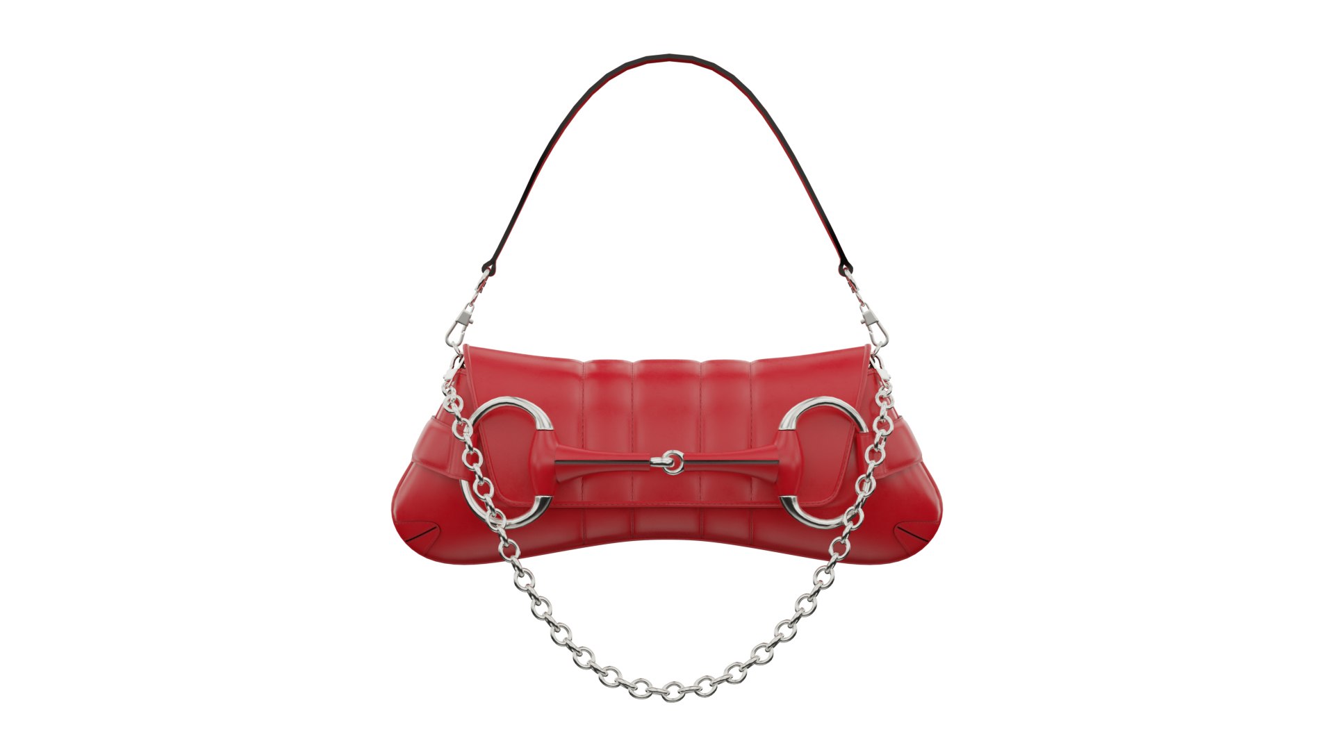 3D GUCCI Horsebit Chain Medium Shoulder Bag Red - TurboSquid 2133950