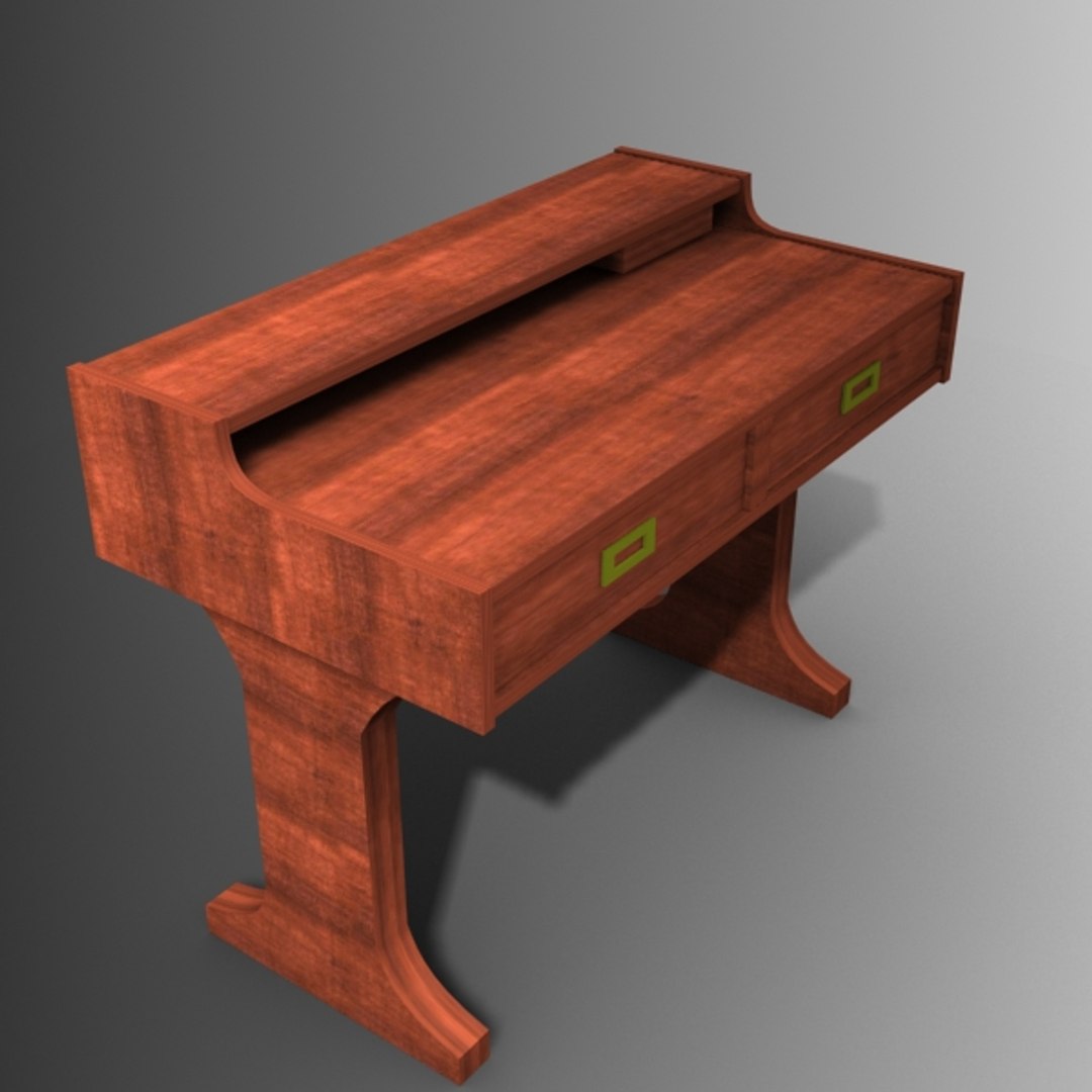Desk Wood 3d Model