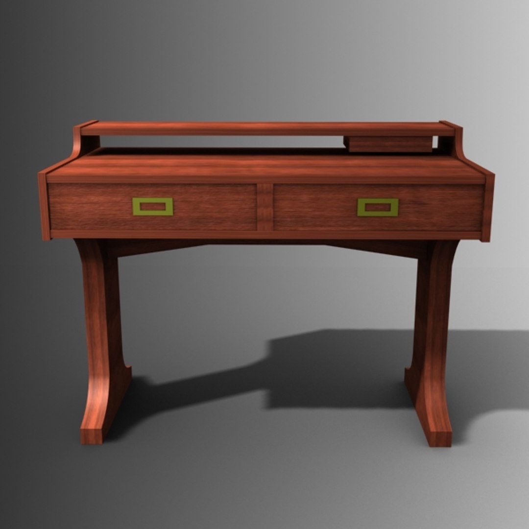 Desk Wood 3d Model