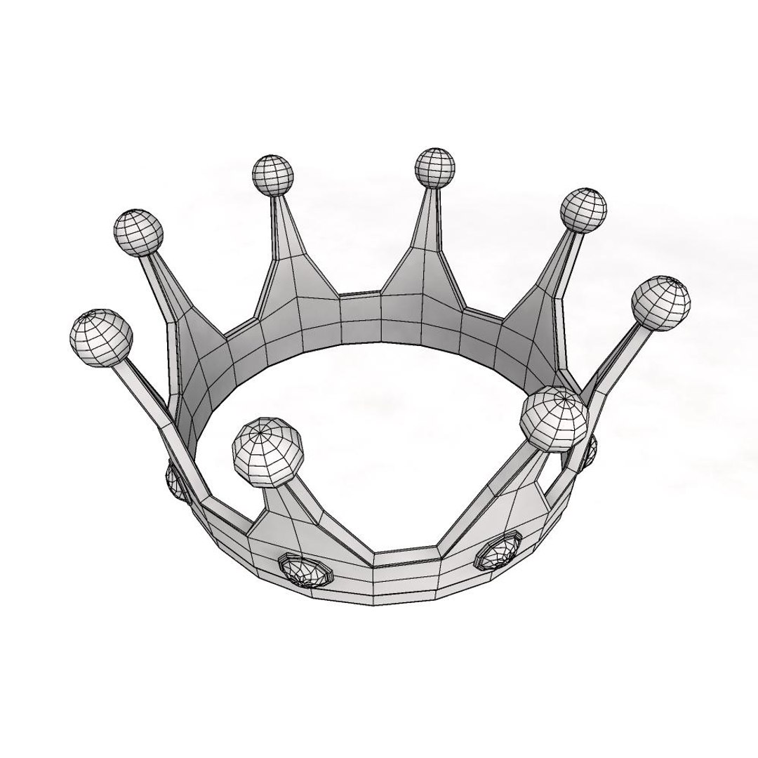 3d Crown King Ornaments Model