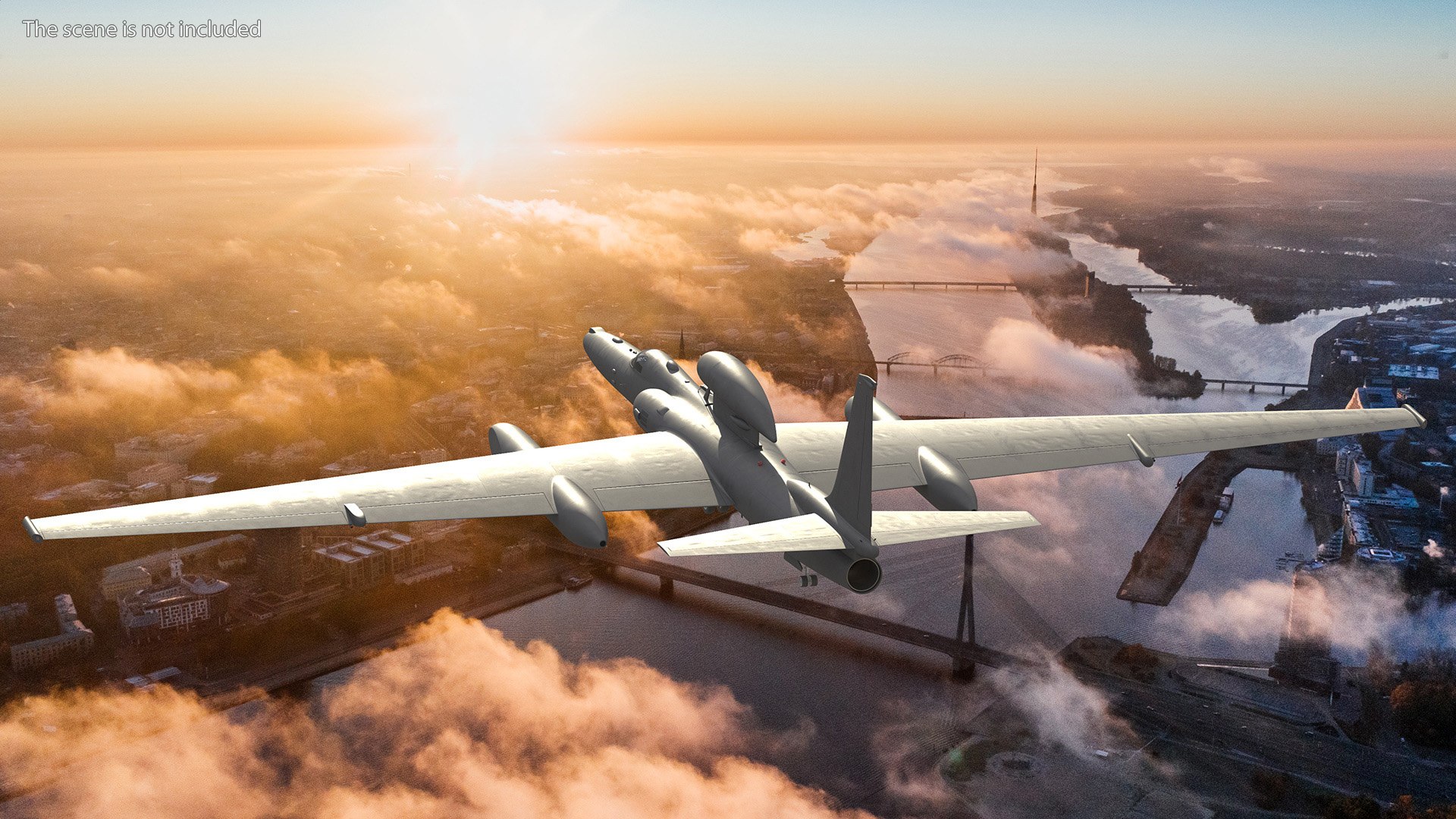 Grey Reconnaissance Aircraft Simple Interior Rigged for Maya model ...