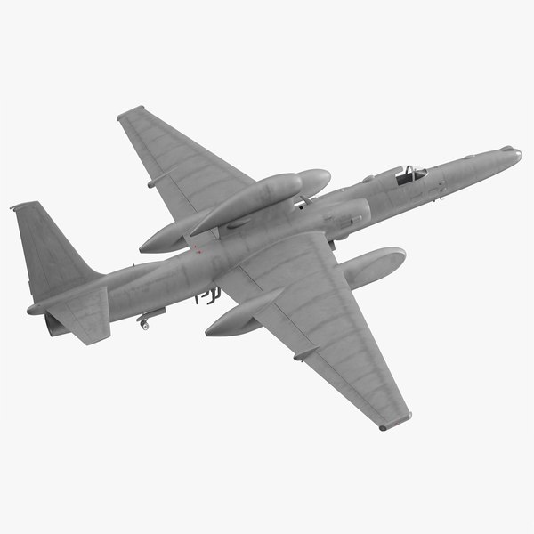 modelo 3d Avión de reconocimiento gris con interior sencillo equipado ...