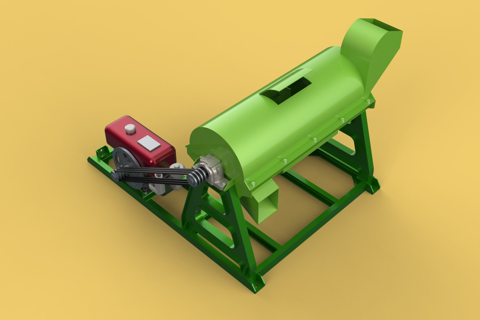 WASTE SHREDDER CRUSHER MACHINE GARBAGE RUBBISH JUNK COMPOSTER 3D Model ...