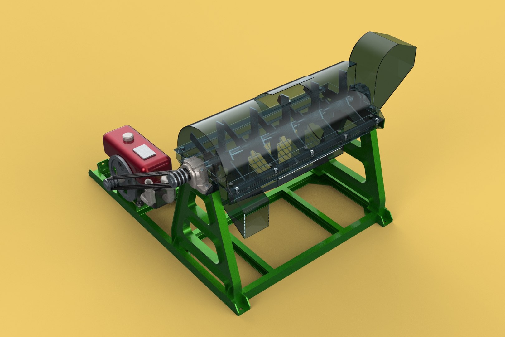 WASTE SHREDDER CRUSHER MACHINE GARBAGE RUBBISH JUNK COMPOSTER 3D Model ...
