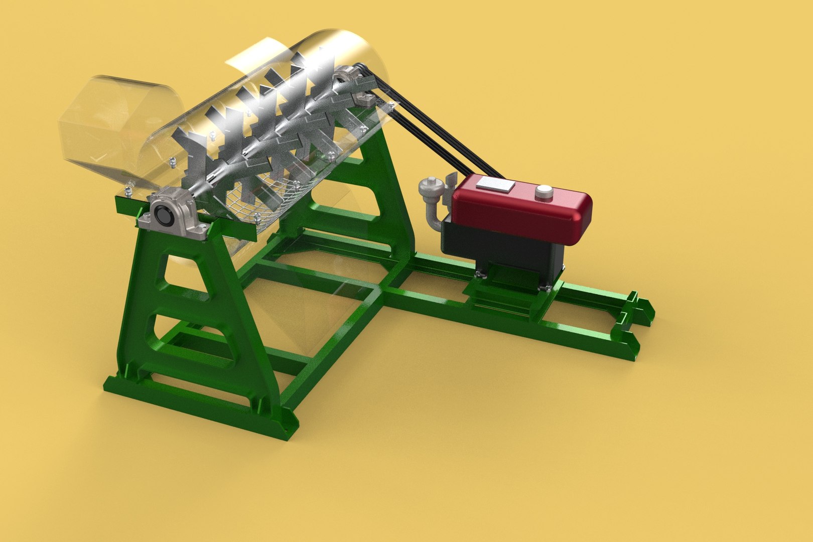 WASTE SHREDDER CRUSHER MACHINE GARBAGE RUBBISH JUNK COMPOSTER 3D Model ...