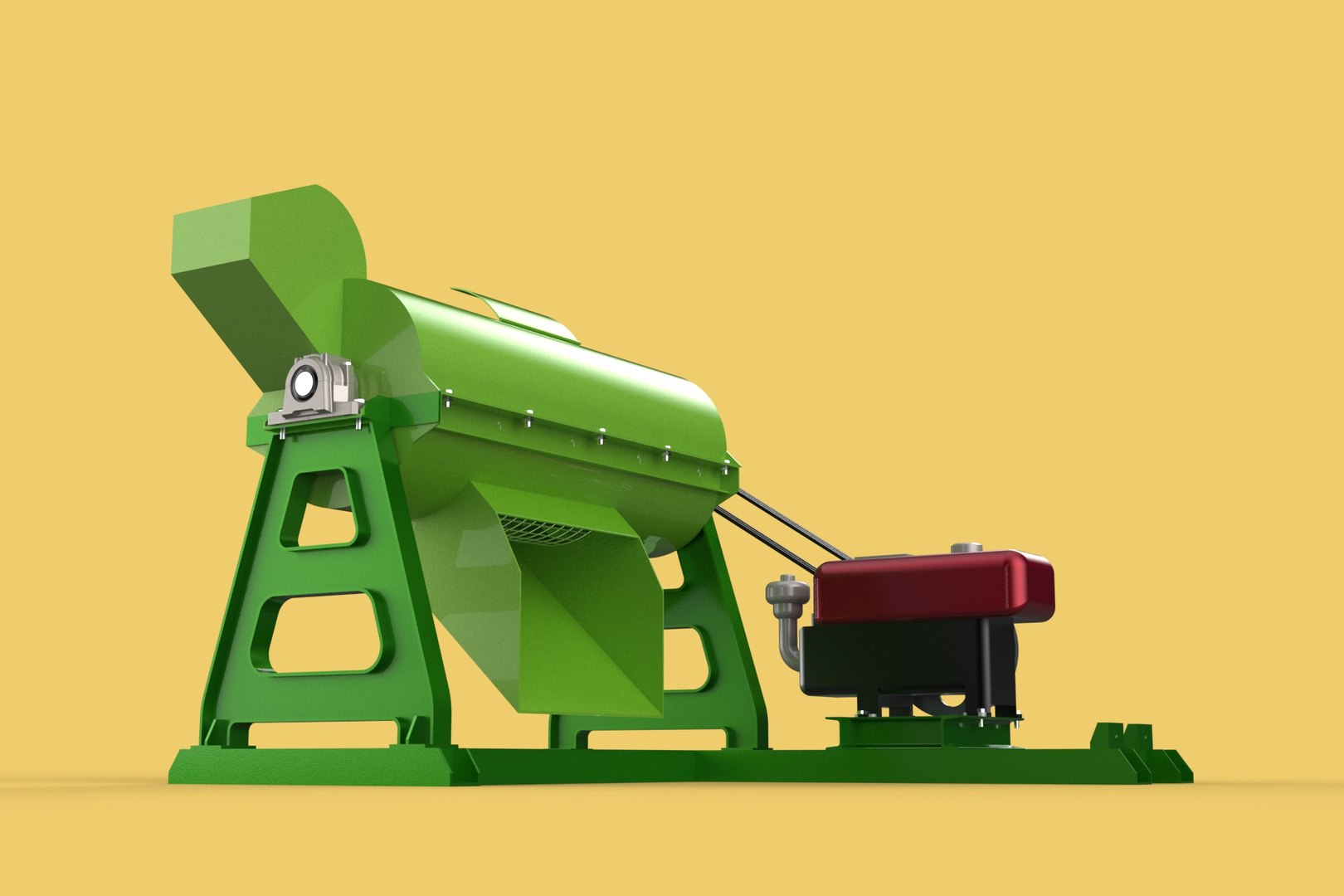 WASTE SHREDDER CRUSHER MACHINE GARBAGE RUBBISH JUNK COMPOSTER 3D Model ...