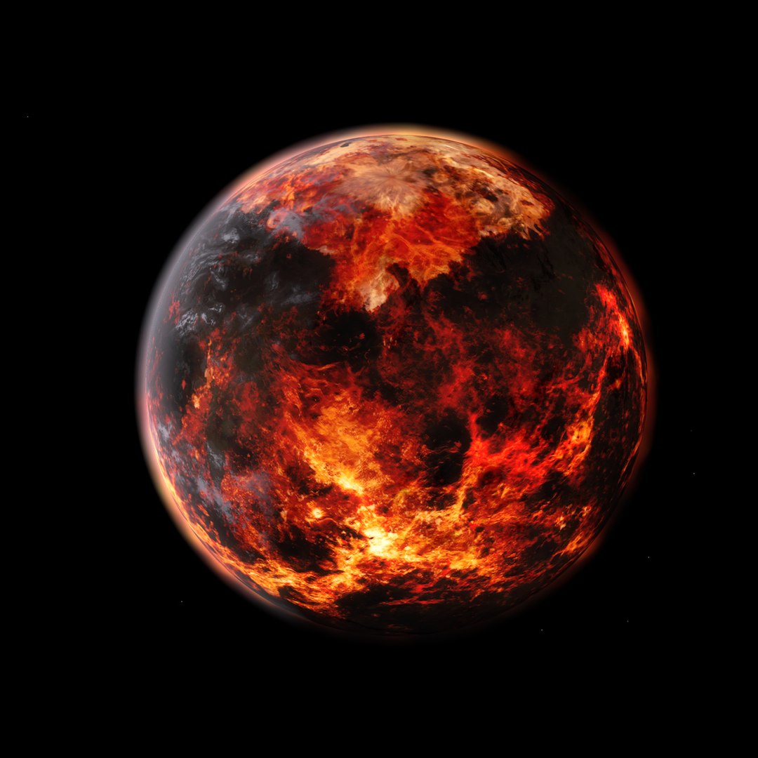3D Fictional Alien Lava Planet Model - TurboSquid 1635495