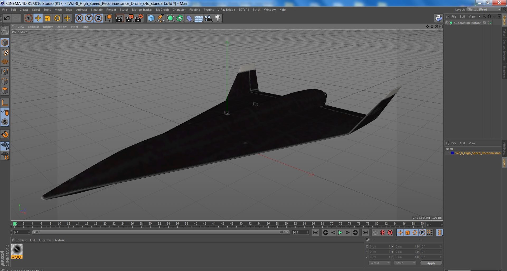 3D WZ-8 High Speed Reconnaissance Drone Model - TurboSquid 2218574