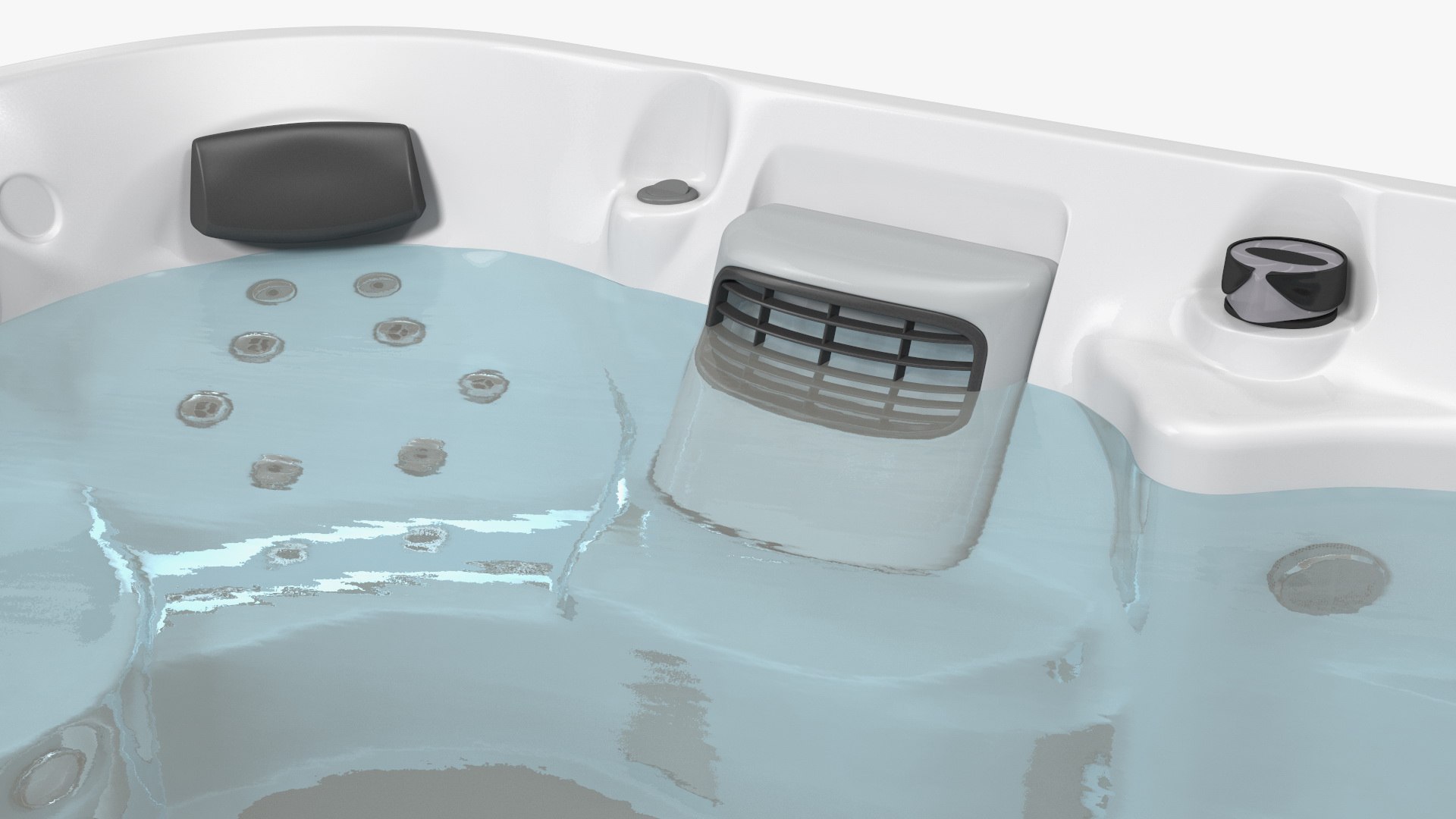 Spa Hot Tub With Water 3D Model - TurboSquid 1726021