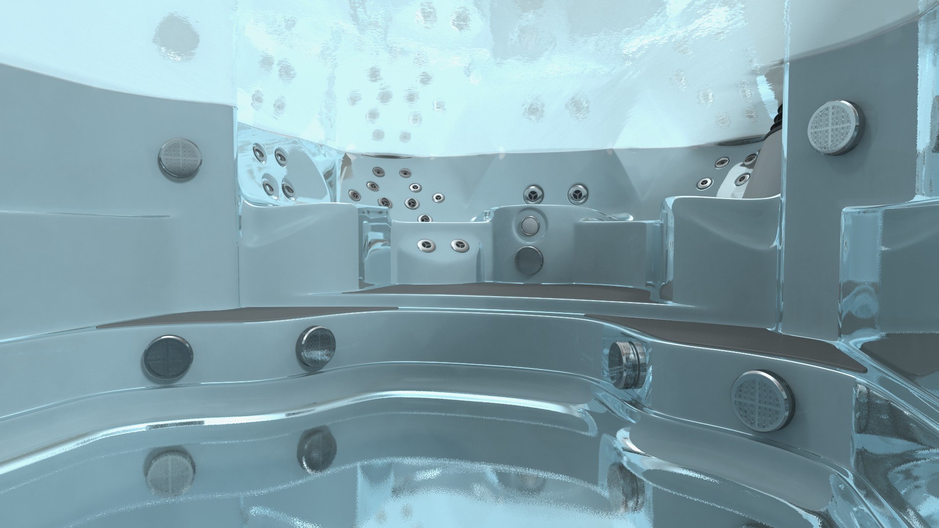 Spa Hot Tub With Water 3D Model - TurboSquid 1726021