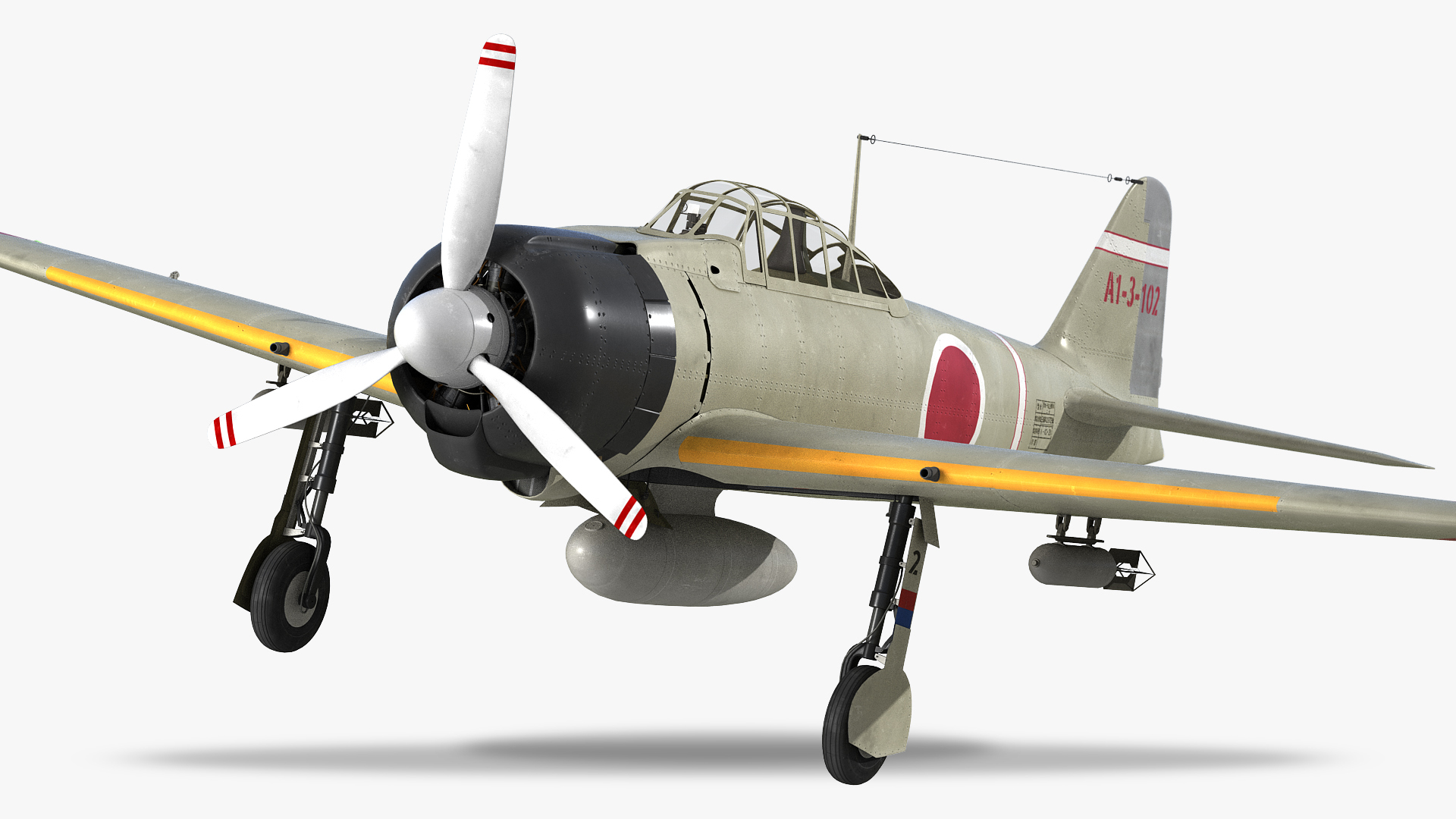 Mitsubishi A6M2 Zero 3D model - TurboSquid 1837043