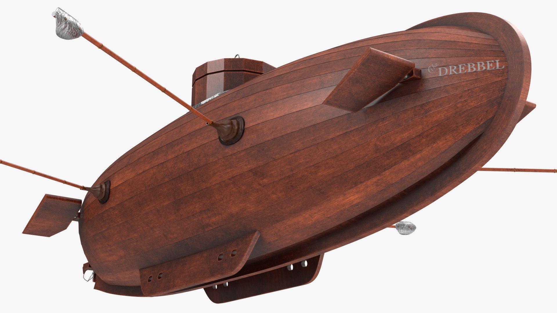 3D Model Realistic Model Of Drebbel Submarine Rigged For Cinema 4D ...
