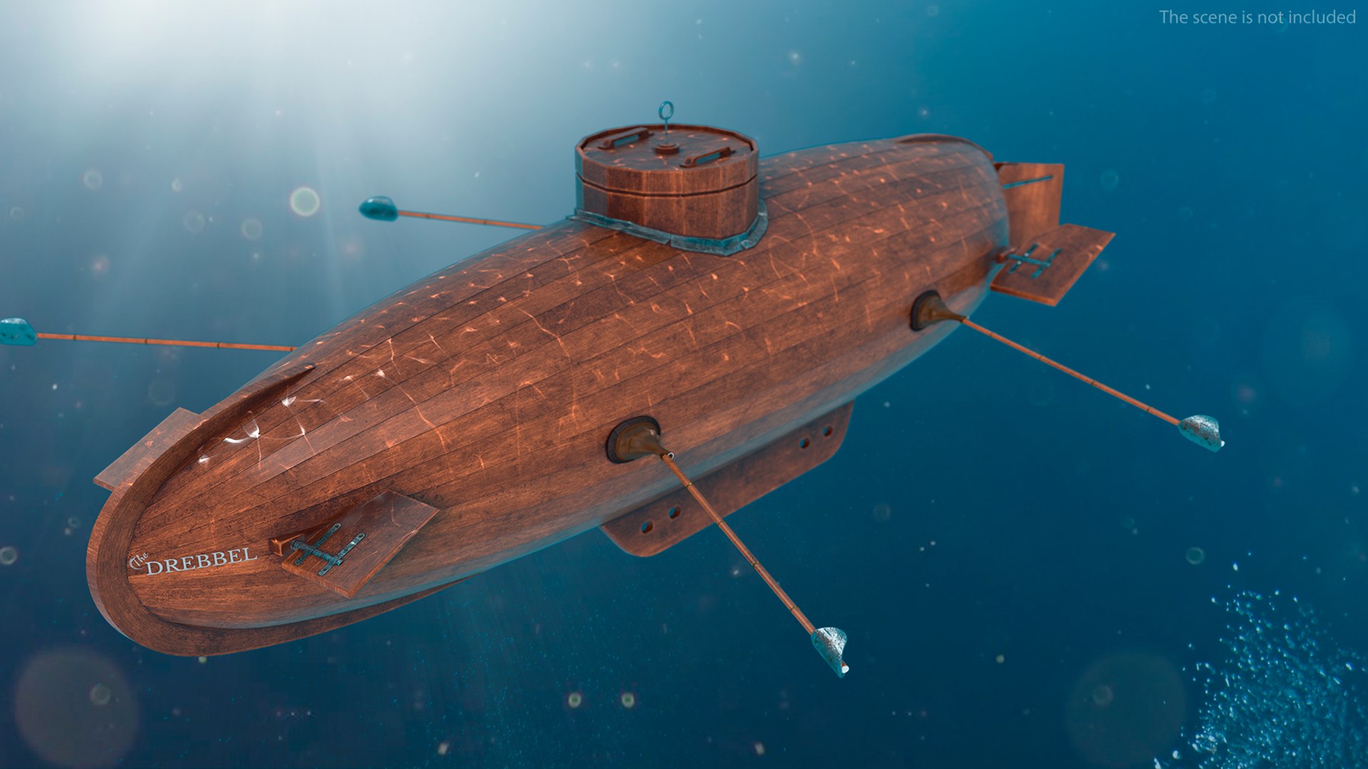3D Model Realistic Model Of Drebbel Submarine Rigged For Cinema 4D ...
