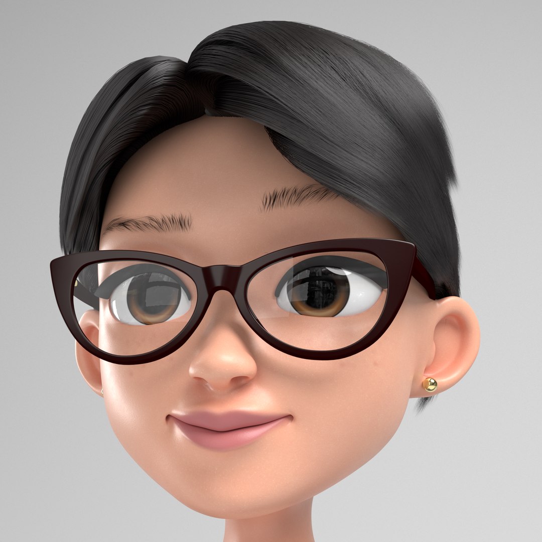 Emily Cartoon Woman Rigged Model - TurboSquid 2230921