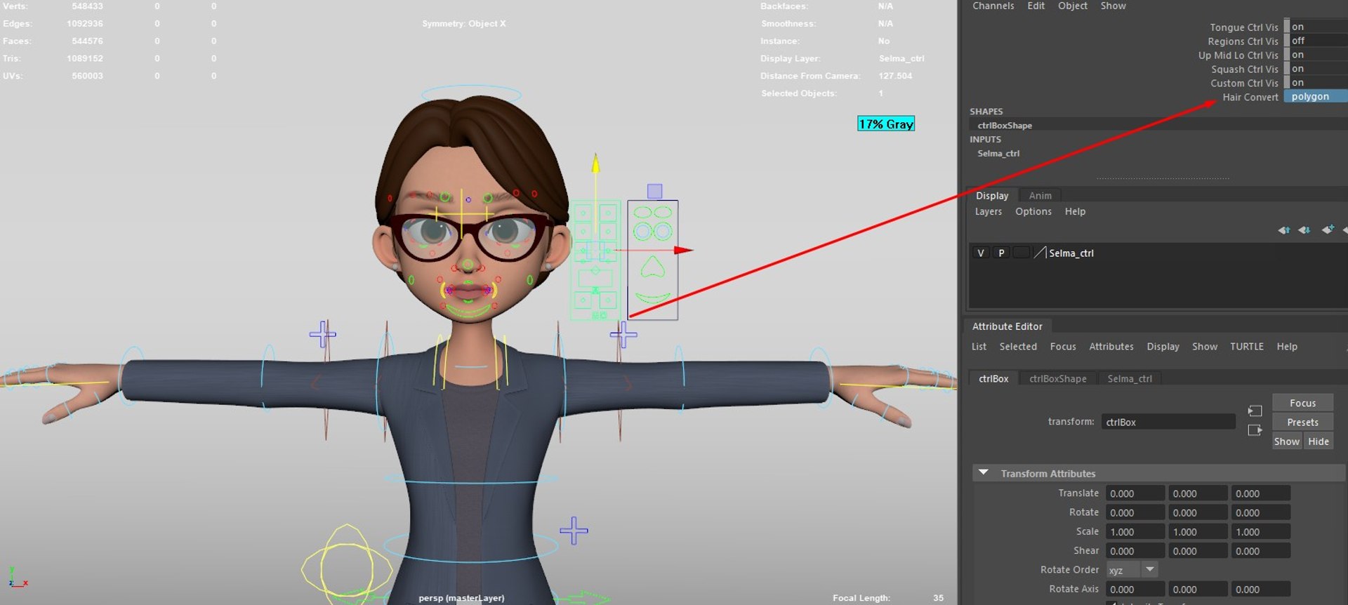 Emily Cartoon Woman Rigged Model - TurboSquid 2230921